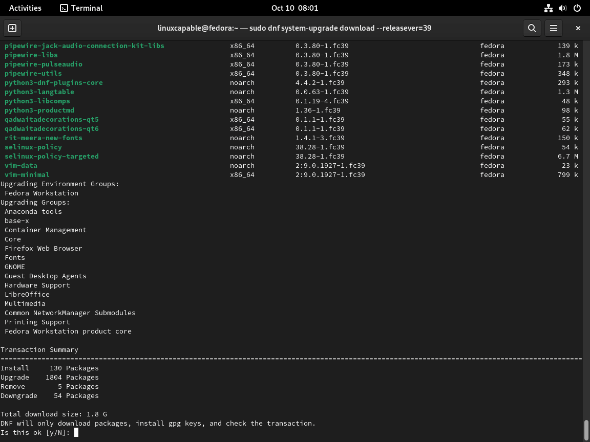 How to Upgrade Fedora 38 to Fedora 39 - LinuxCapable